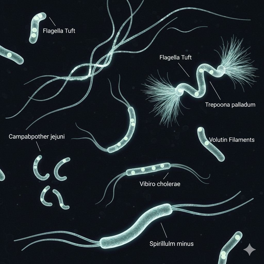 Common Shapes of Bacteria & Coccus, Bacillus, Spirillum and Vibrio ...